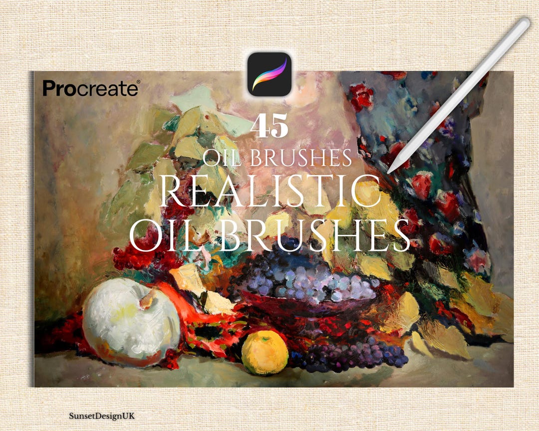 Realistic Oil Procreate Brushes Procreate Painting Kit iPad Oil Brushes ...