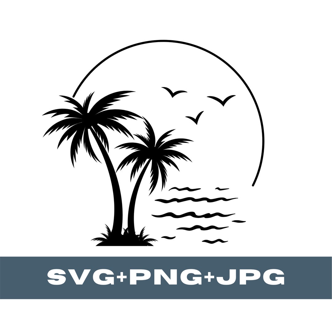 Palm Tree Svg. Vector Cut File for Cricut, Silhouette, Palm Tree ...