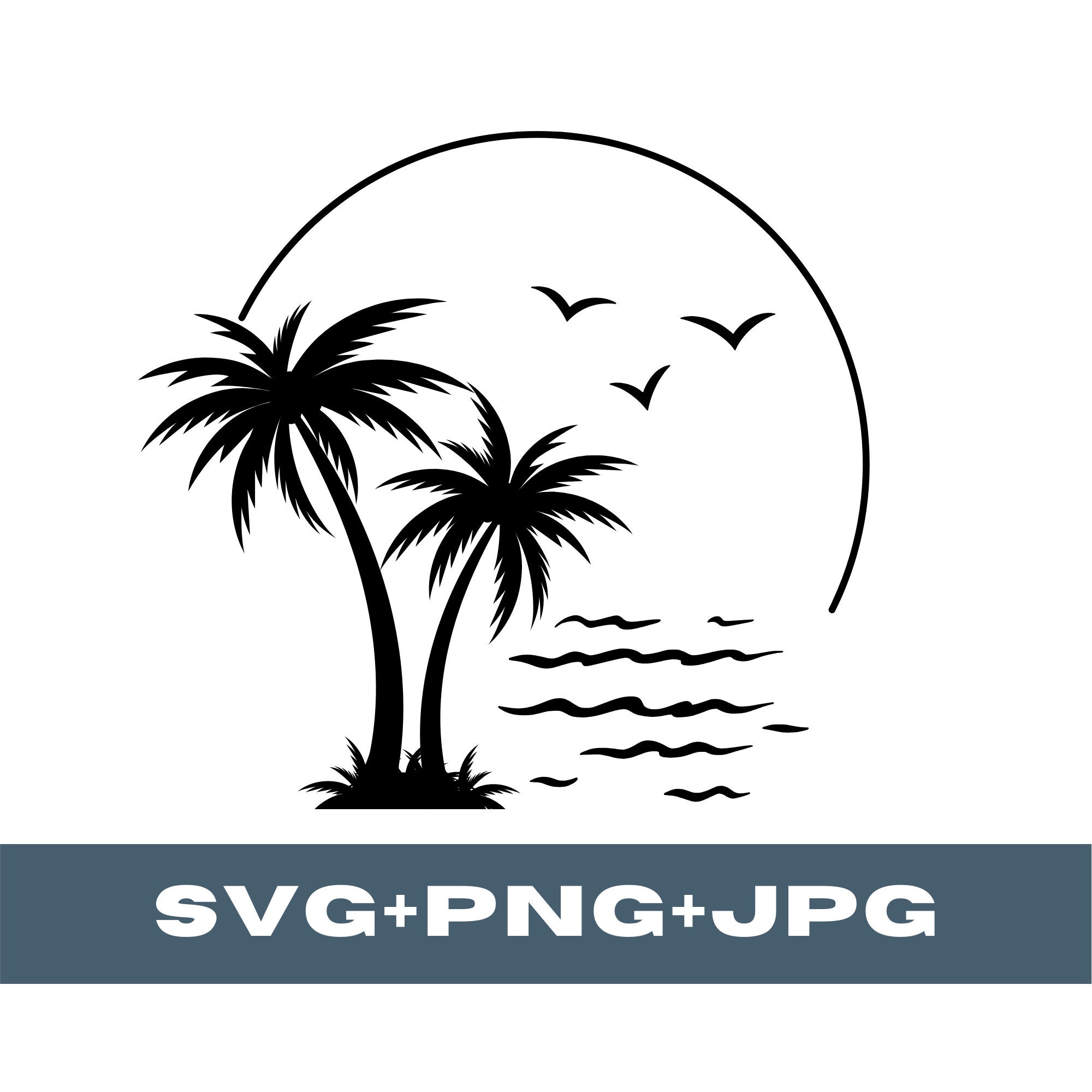 Palm Tree Svg. Vector Cut File for Cricut, Silhouette, Palm Tree ...