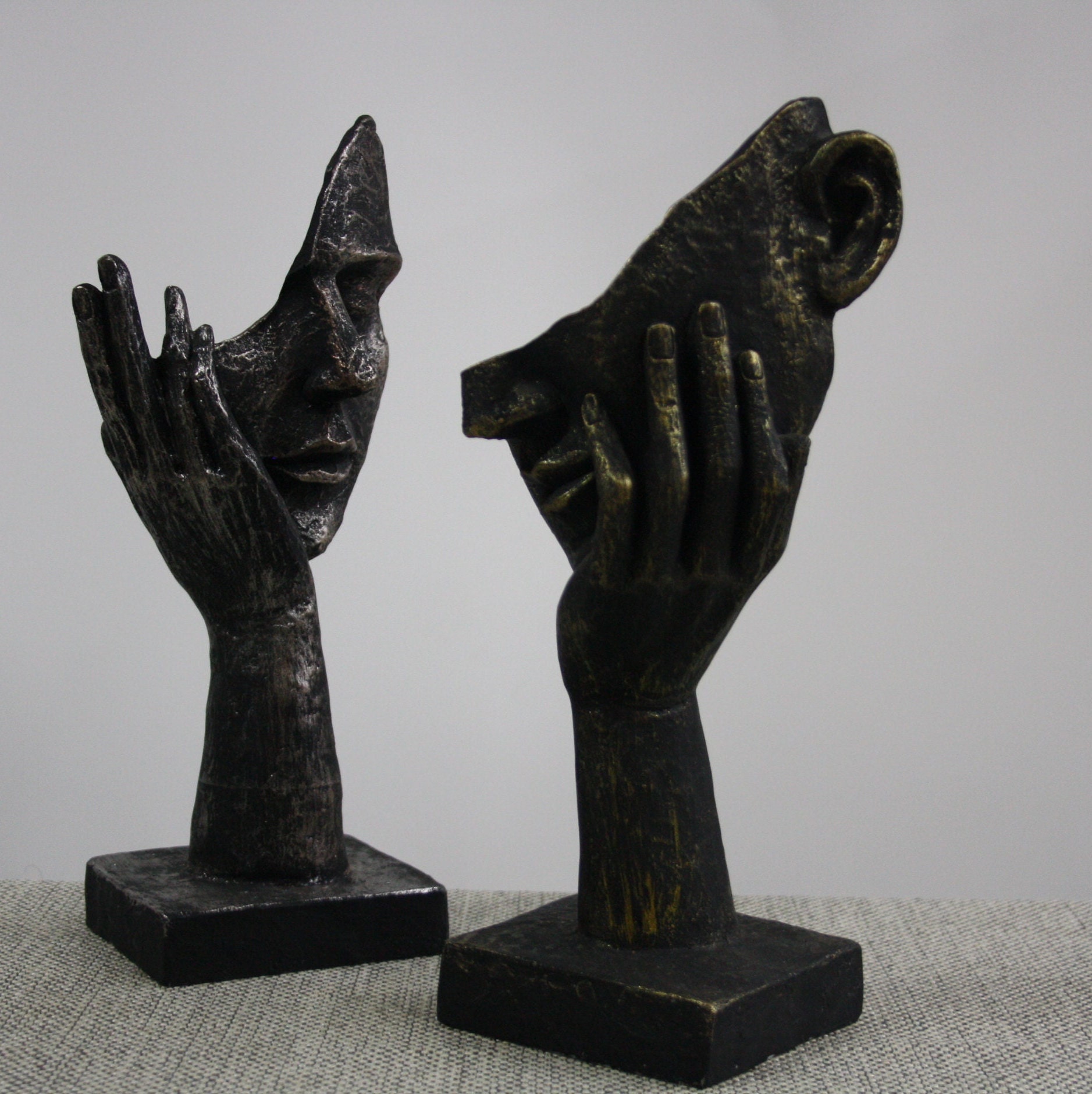 Mask Statuecustom Sculpturehome Decorhuman - Etsy