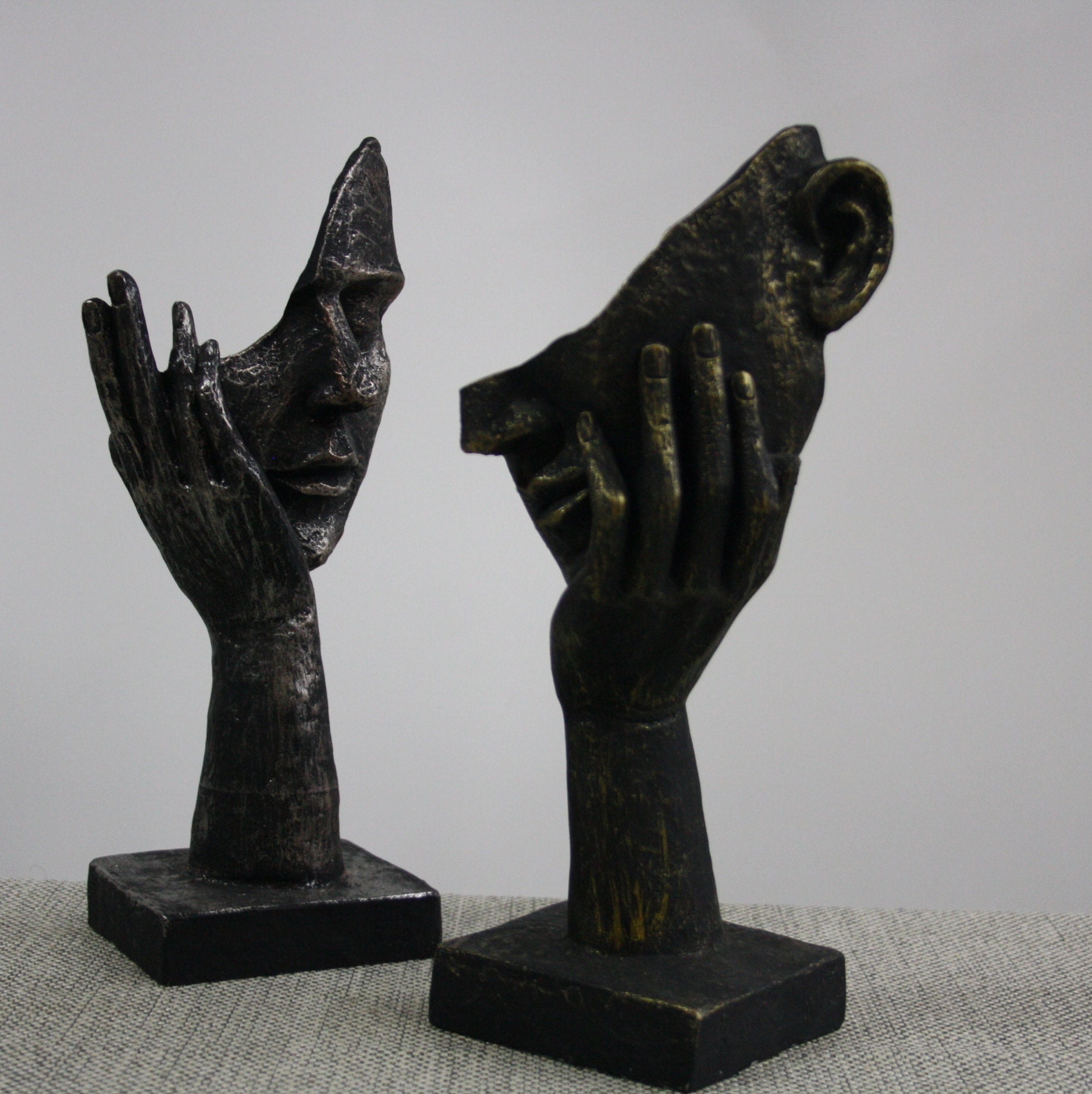 Mask Statuecustom Sculpturehome Decorhuman - Etsy