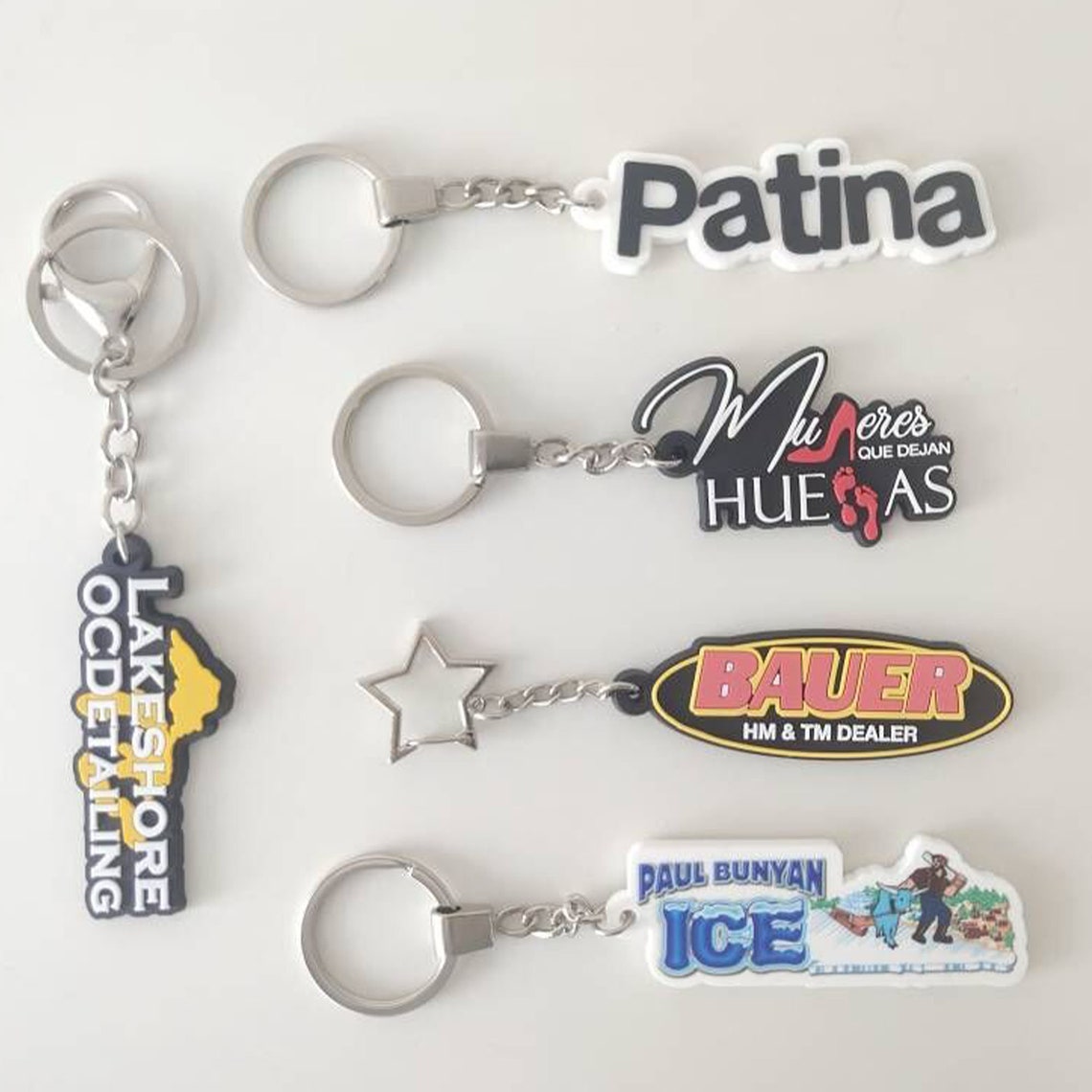 PVC Rubber Keychain, Promotional Soft 2D Key Tags Promote Your Brand ...