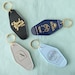 Vintage Hotel Key Chains With Foil Stamped Custom Logo, Gold or Sliver ...