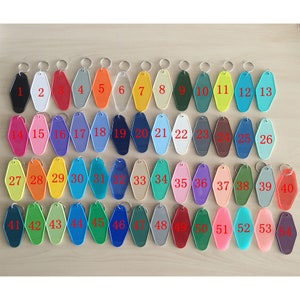 Vintage Hotel Key Chains With Foil Stamped Custom Logo, Gold or Sliver ...