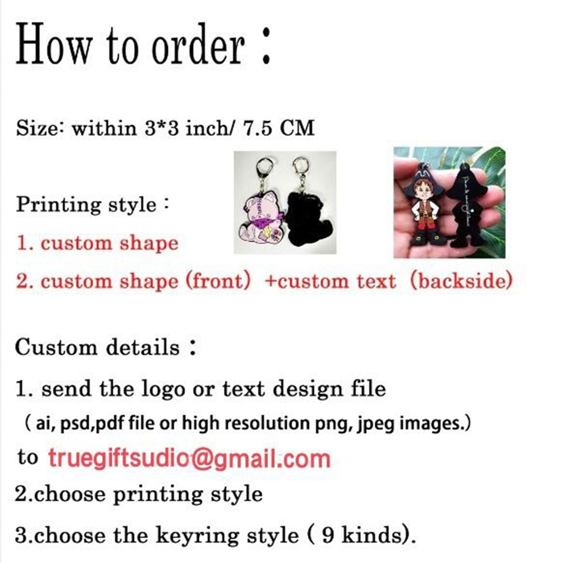 PVC Rubber Keychain, Promotional Soft 2D Key Tags Promote Your Brand ...