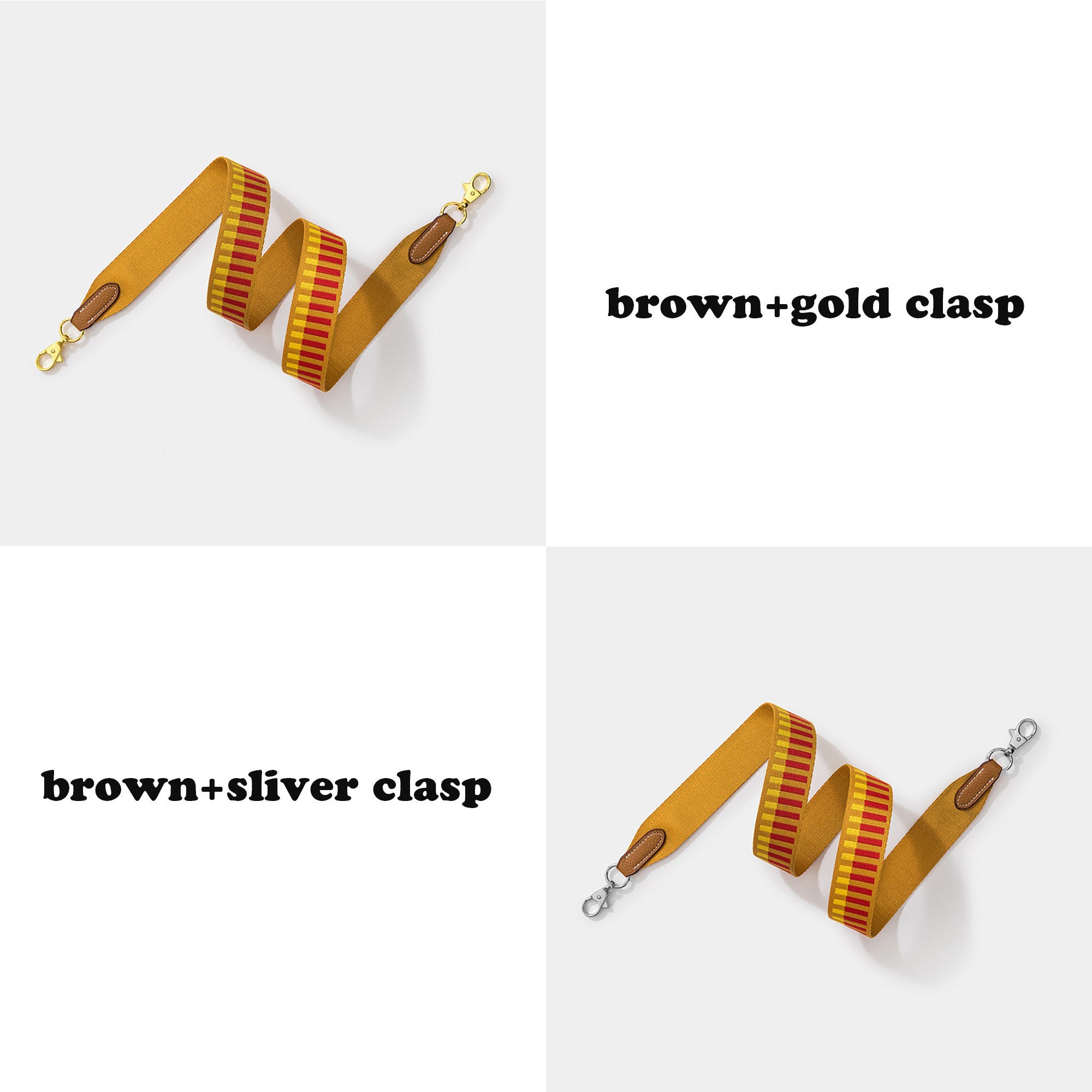 1.5'' Wide 5 Colors Replacement Horizontal Stripe Bag Strap for Kelly ...