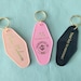 Vintage Hotel Key Chains With Foil Stamped Custom Logo, Gold or Sliver ...