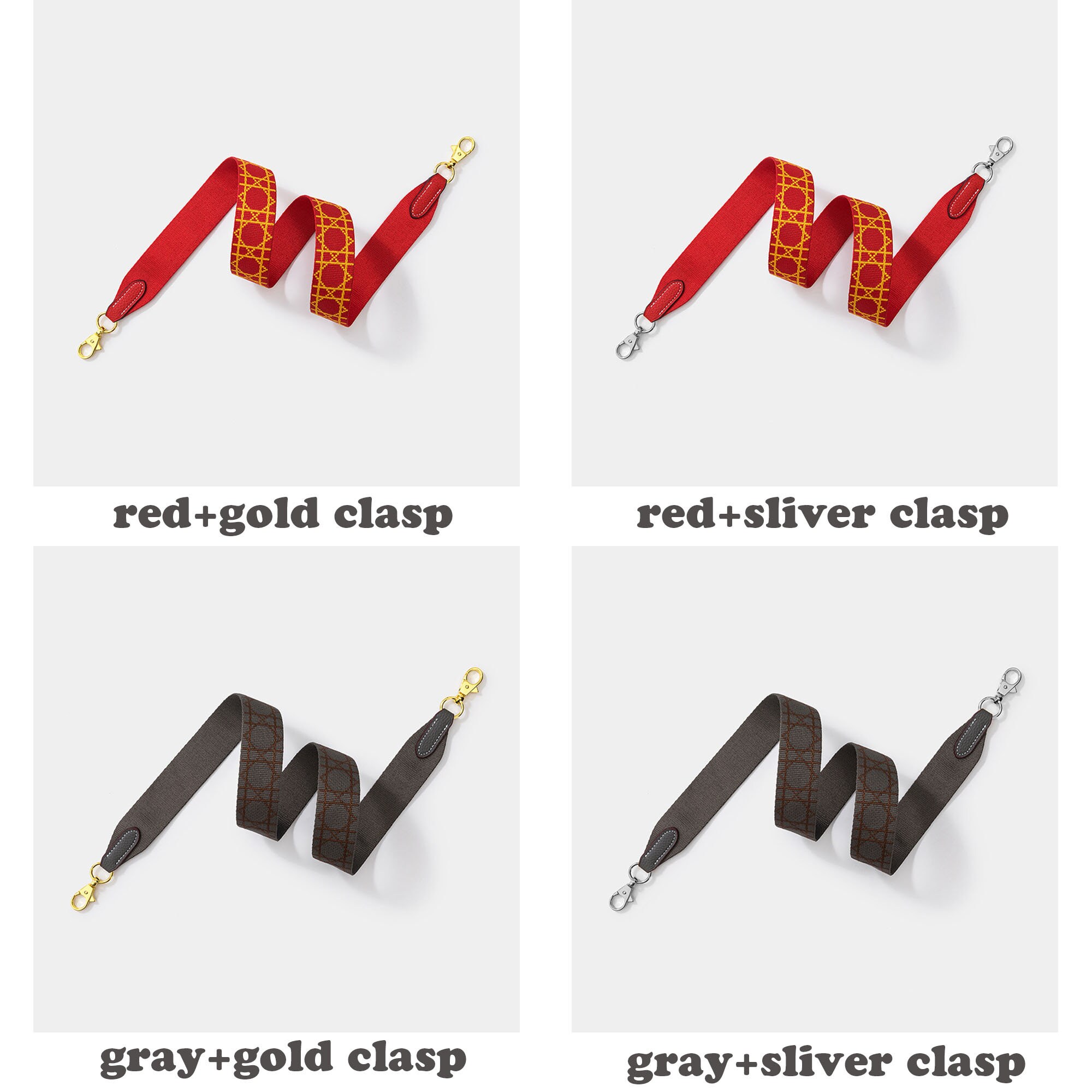 1.5'' Classic Grid Spider Web Pattern Designer Bag Straps Fashion ...