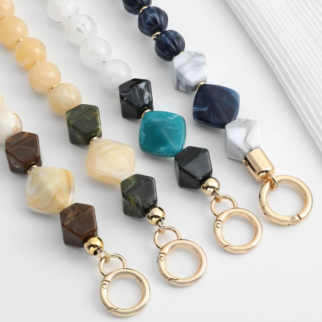4 Retro Colors Resin Purse Extension Chain, Acrylic Crossbag Shoulder ...