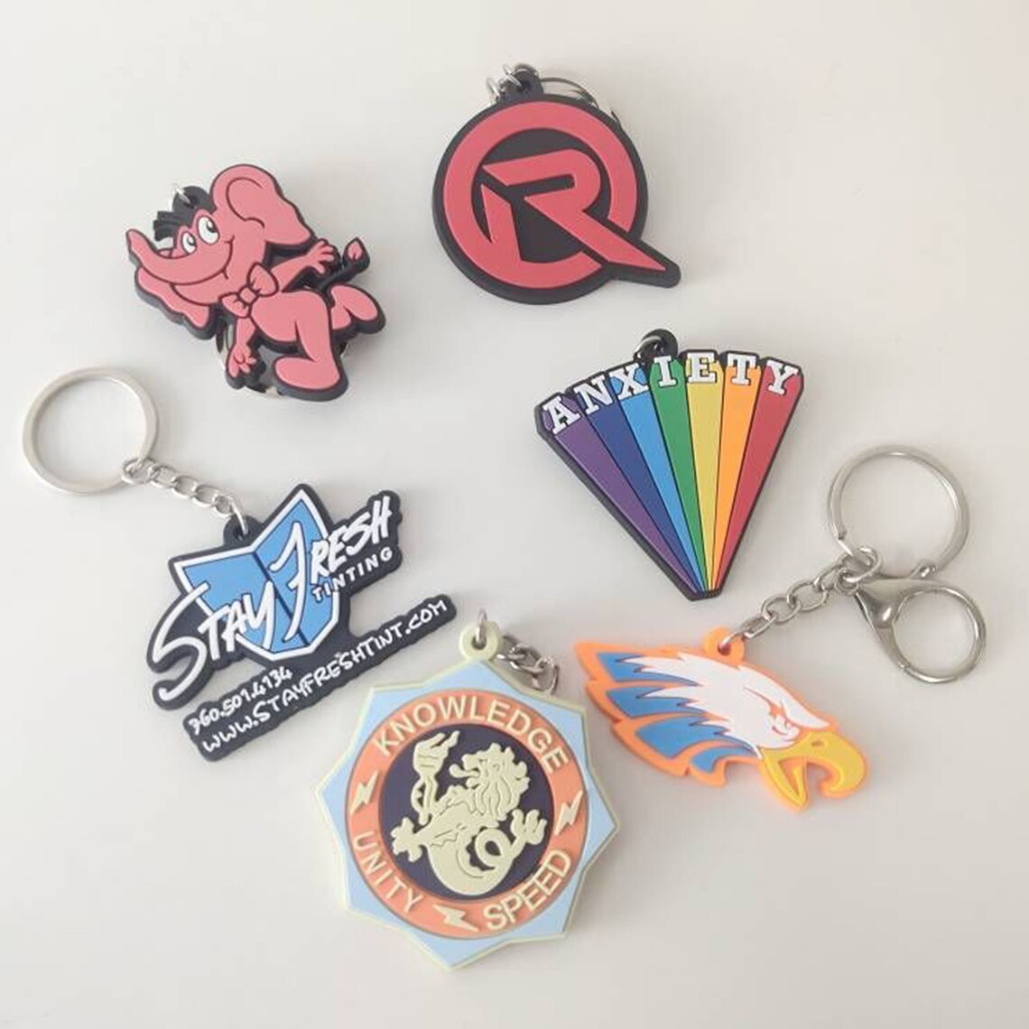 PVC Rubber Keychain, Promotional Soft 2D Key Tags Promote Your Brand ...