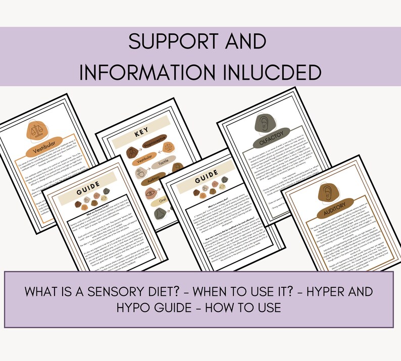 SENSORY DIET Activity Cards Over 200 Proprioceptive Vestibular Visual ...