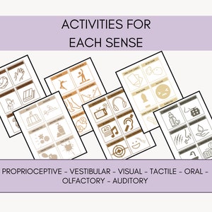 SENSORY DIET Activity Cards - Over 200 - Proprioceptive - Vestibular ...