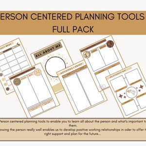 Person Centred Planning Tools - FULL PACK - COFFEE - Printable, Instant ...