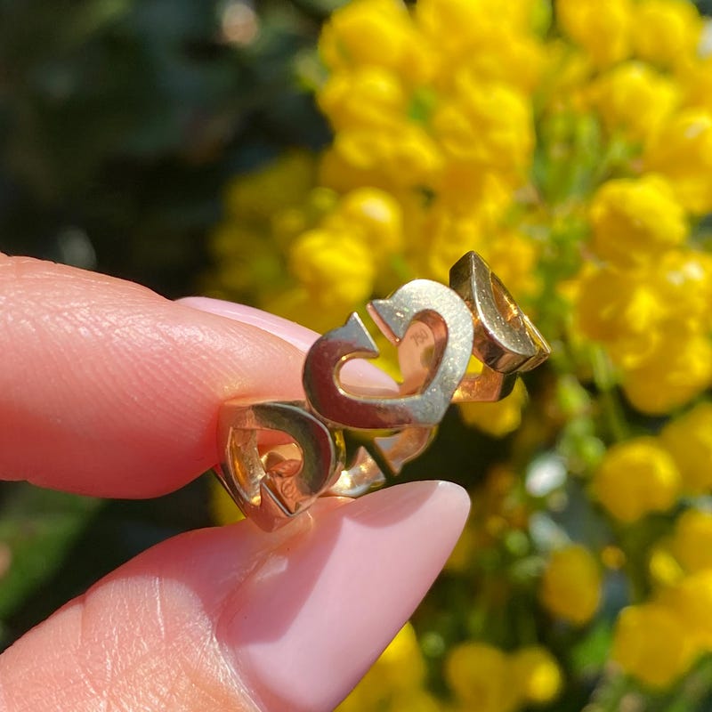 Cartier C Diamond Rings - Etsy UK