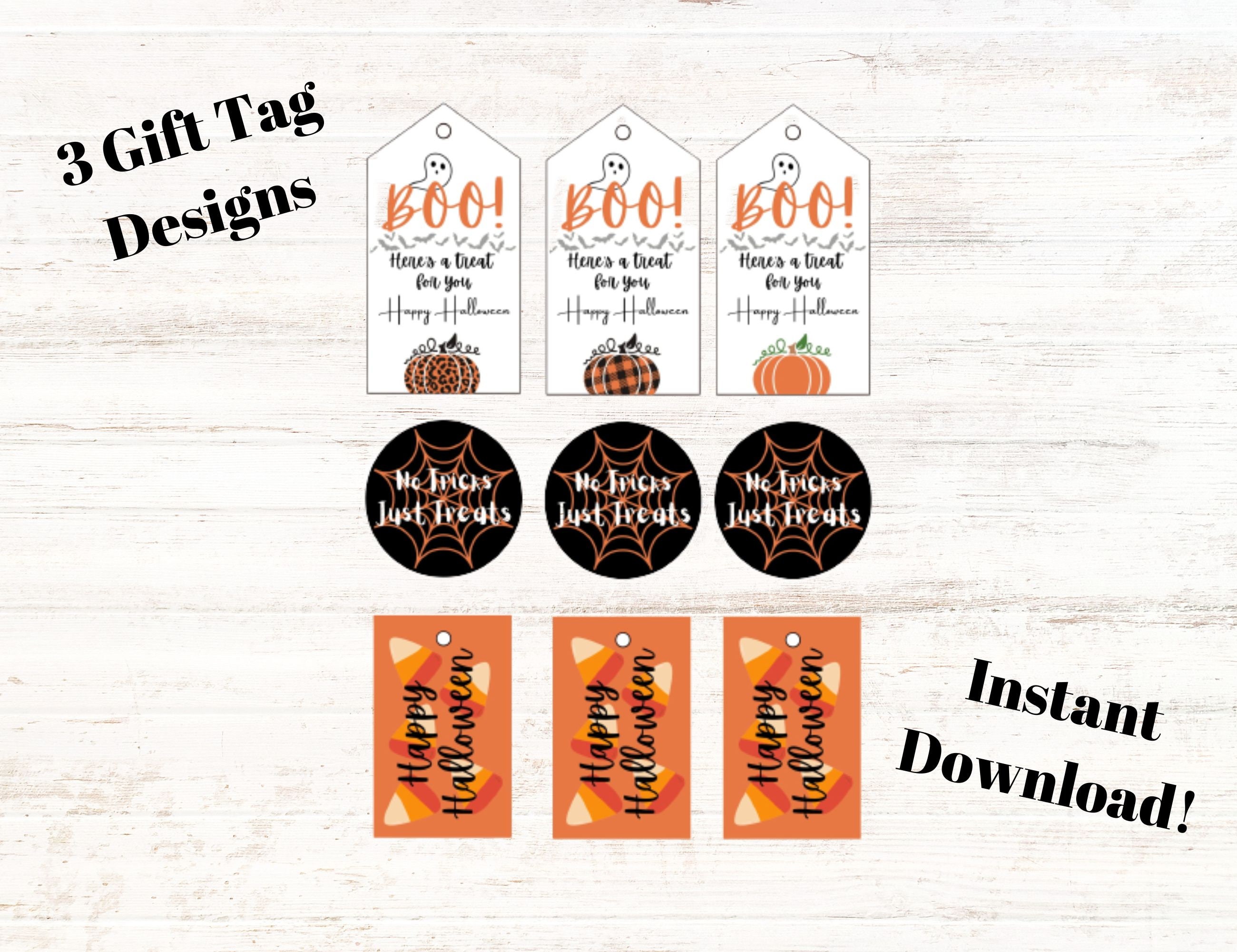 Halloween Gift Tag Printable Bundle - Etsy