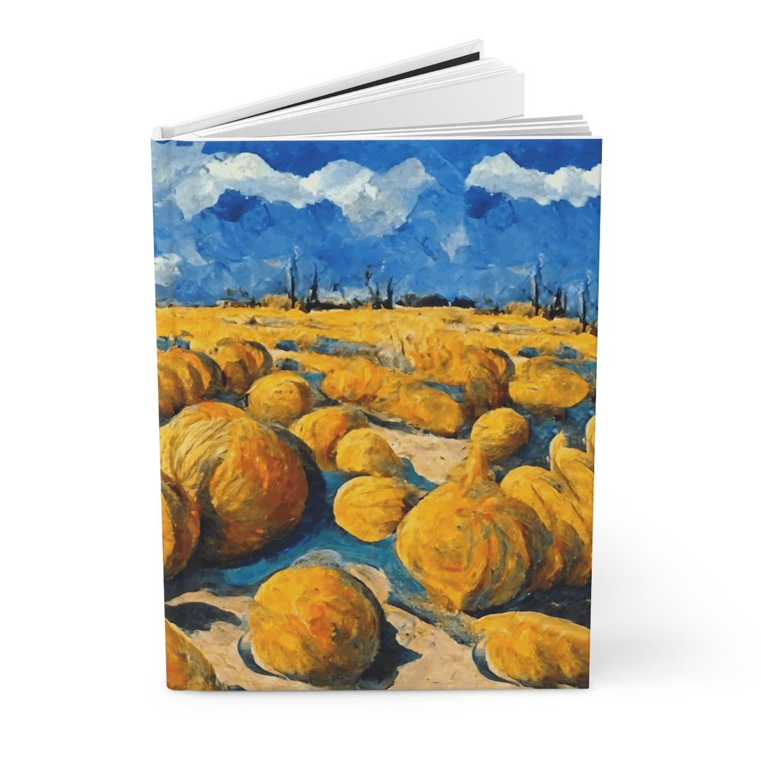 Painting of Van Gogh's Pumpkin Patch Hardcover Journal Matte Vincent ...