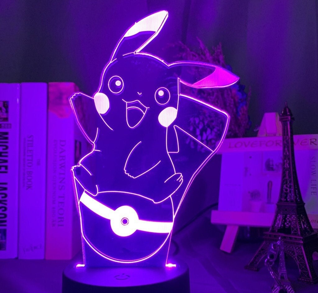 Pokemon Anime 3D Night Lights LED Desk Lamp Action - Etsy