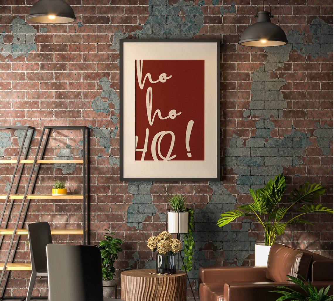 Ho Ho Ho Poster, A1 A2 A3 A4 Christmas Poster, Hohoho Xmas Print ...