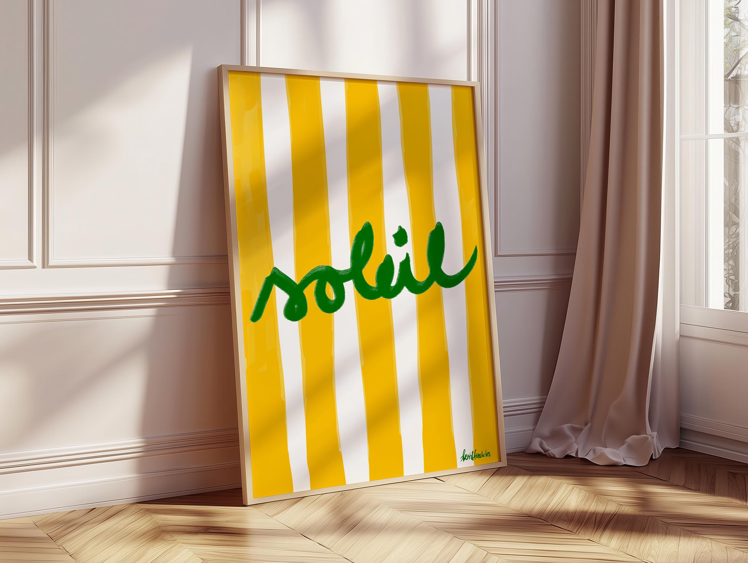 Soleil French Poster: Striped Sun Rays Print - Etsy