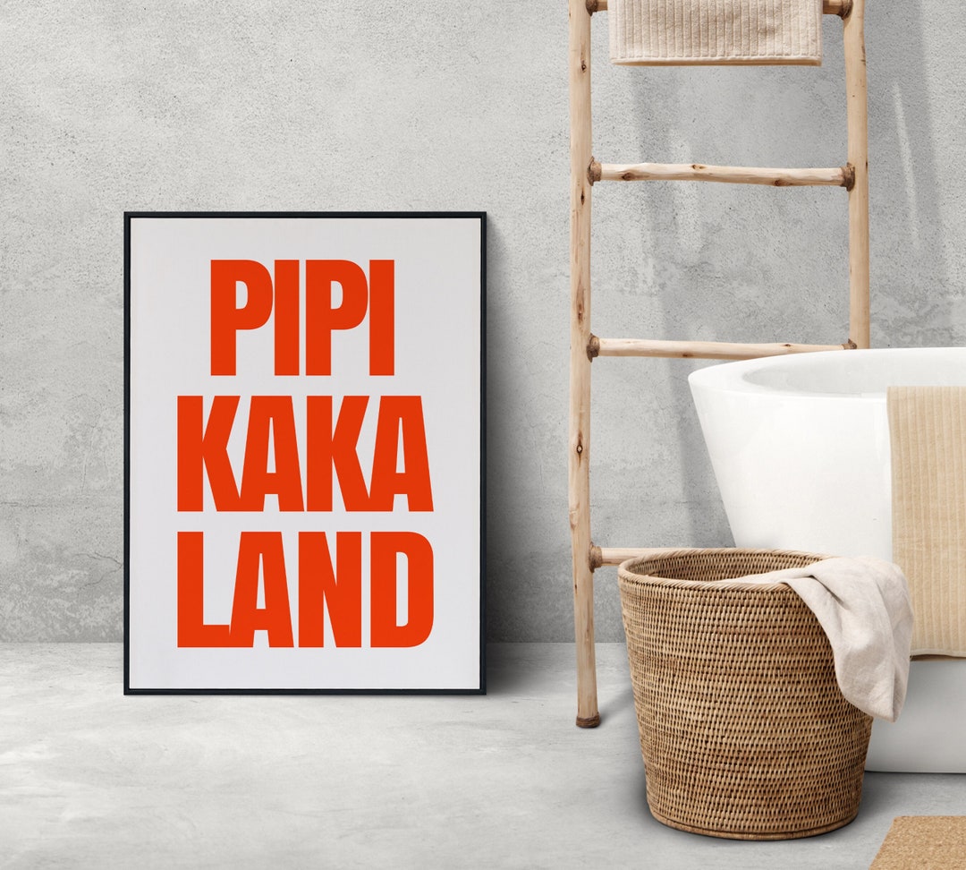 Poster Pipi Kaka Land, Poster Badezimmer, Gäste WC Toilette ...