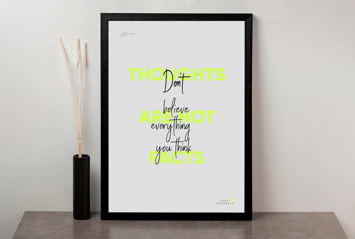 Mental Health Poster Affirmation Wall Art Inspirational - Etsy
