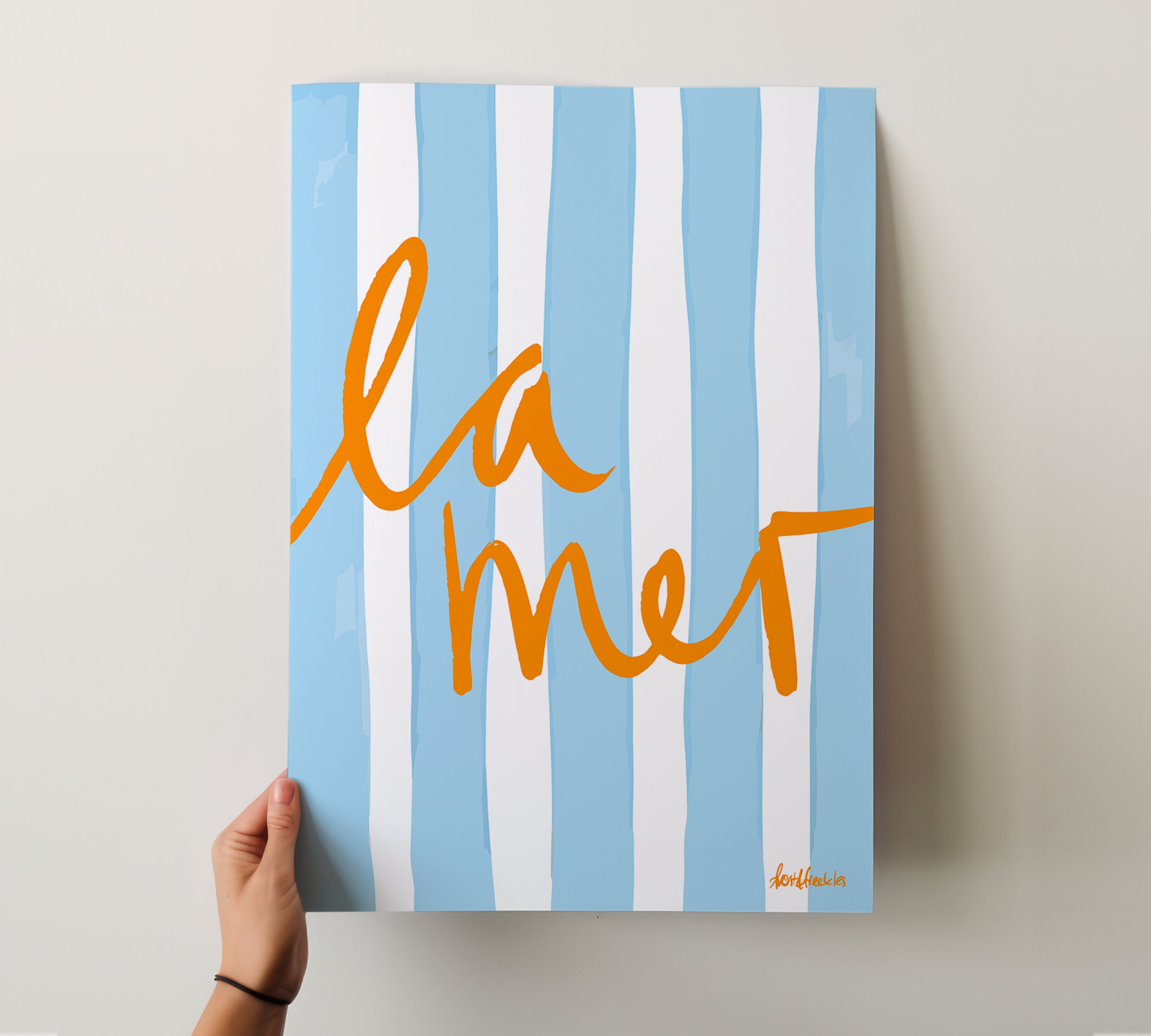 La Mer Poster, Hand Drawn French Poster, Aesthetic Living Room Art ...