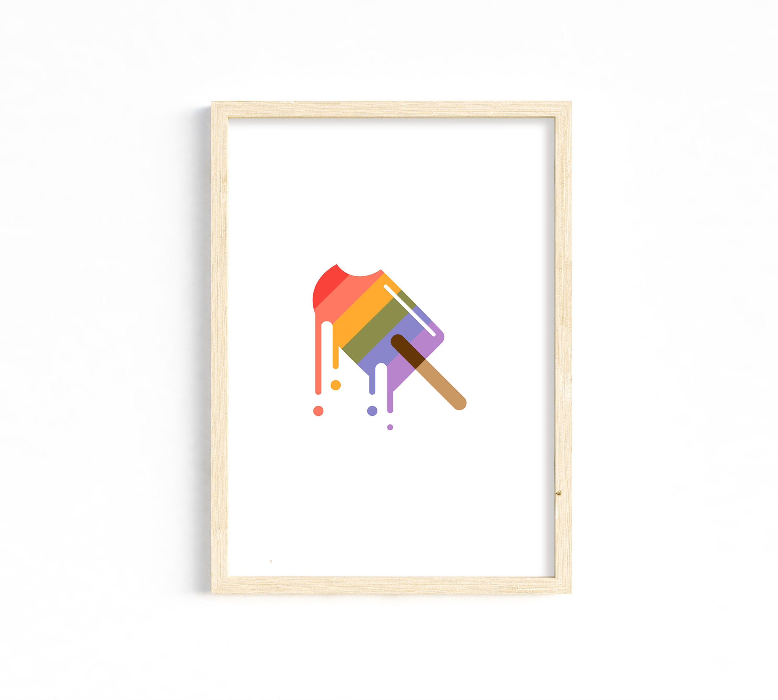LGBTQ Poster Gay Pride Print Queer Wall Art Popsicle - Etsy