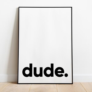 3x Bro Dude Bruh Poster Print, Boys Room Wall Decor, Boys Bedroom Decor ...