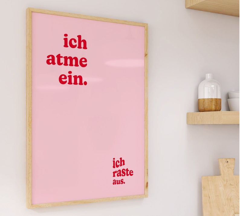 Ich Atme Ein Ich Raste Aus Poster Lustiges Poster Mit - Etsy