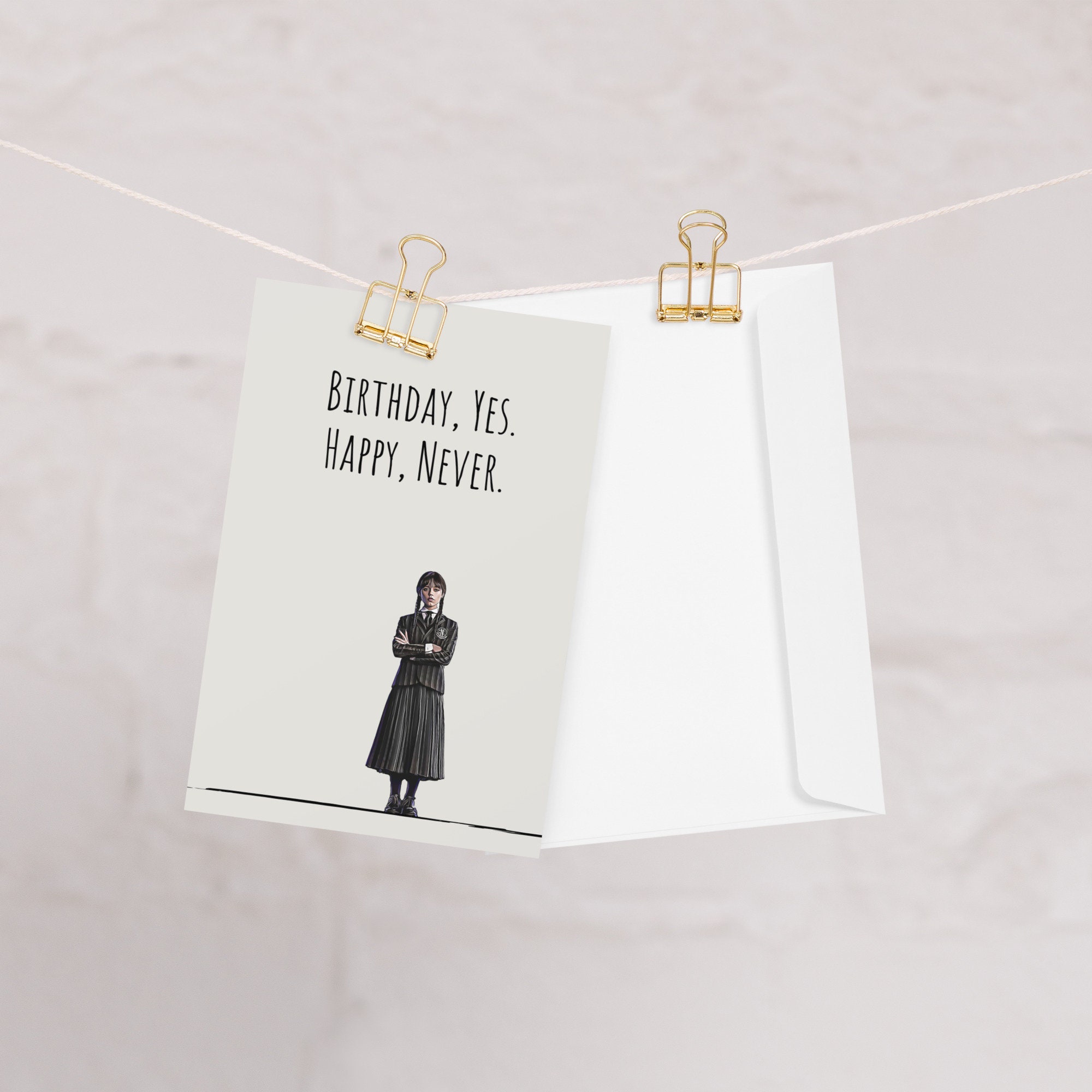 Wednesday Birthday Card Wednesday Greeting Card Wednesday - Etsy