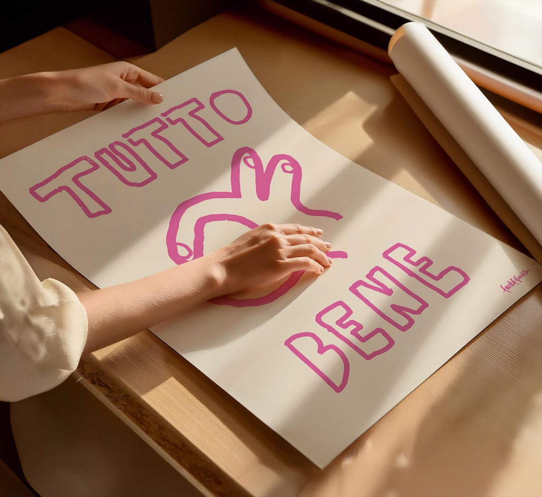 Tutto Bene Poster, All Good Art Print, Moderner Kunstdruck, Perfetto ...
