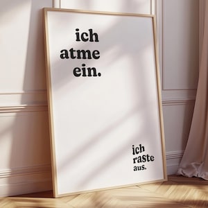 Ich Atme Ein, Ich Raste Aus Poster, Lustiges Poster Mit Spruch ...