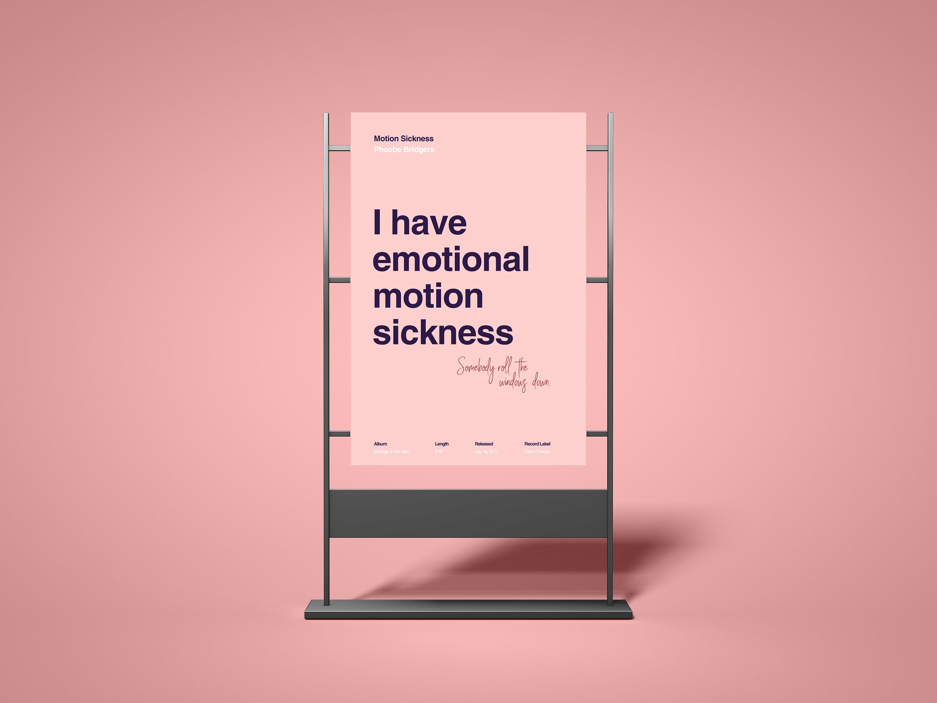 Motion Sickness By Phoebe Bridgers Poster Designed & Sold By ChaZhan