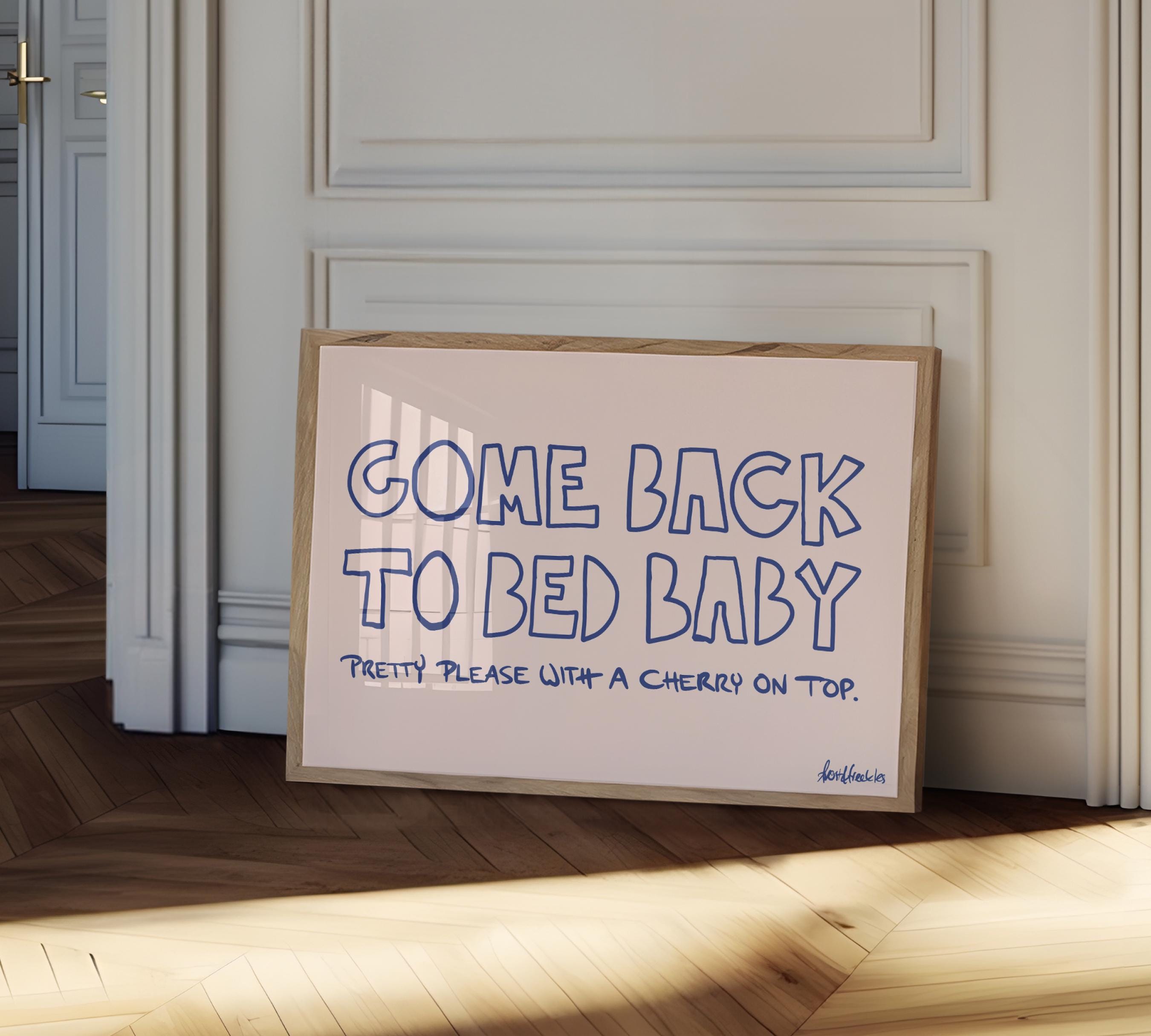 Come Back to Bed Print: Modern Bedroom Wall Art - Etsy
