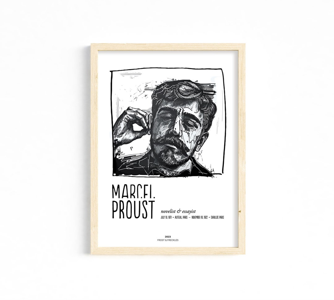 Marcel Proust Line Art Print: French Writer Portrait - Etsy