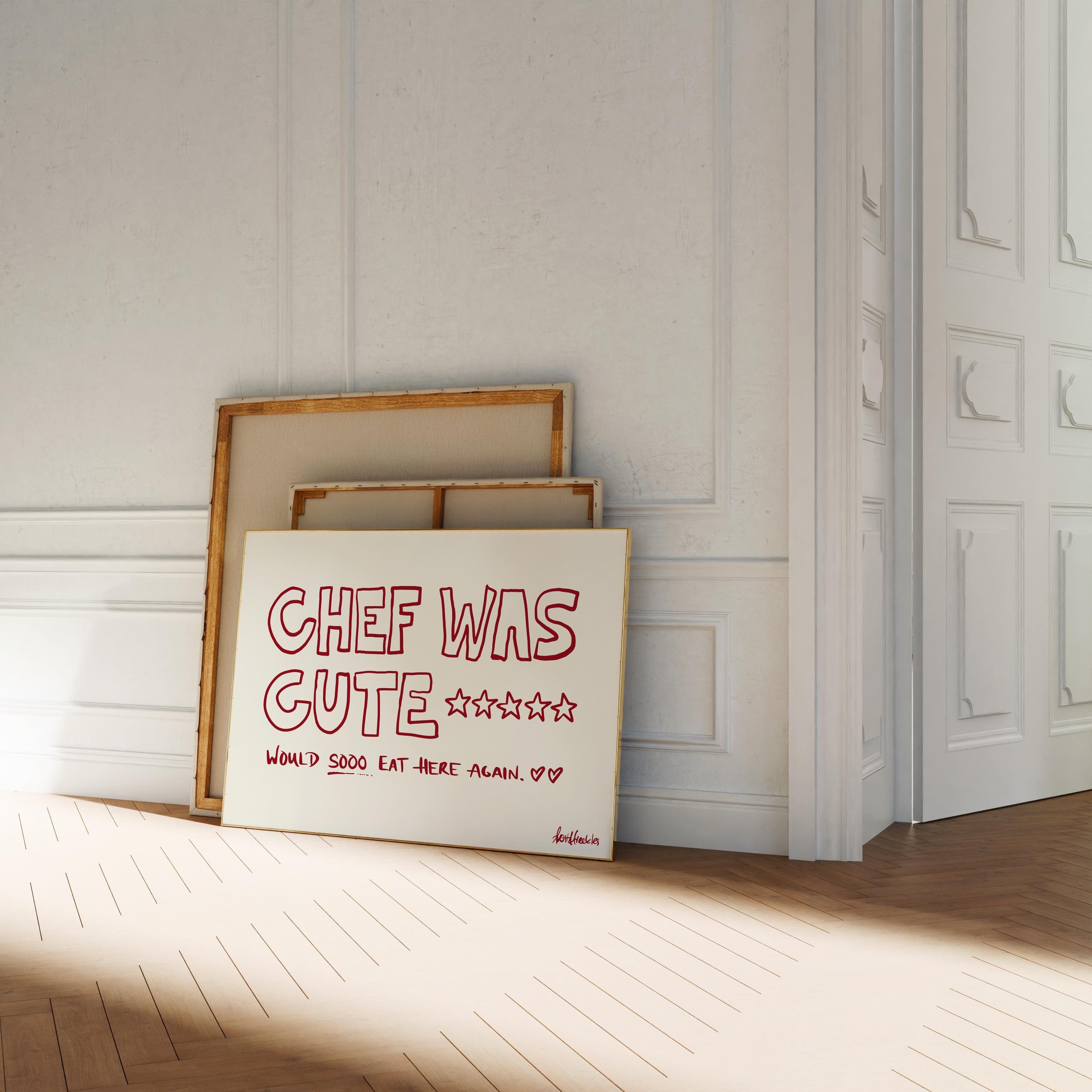 Chef Poster: Vintage Kitchen Art Print - Etsy