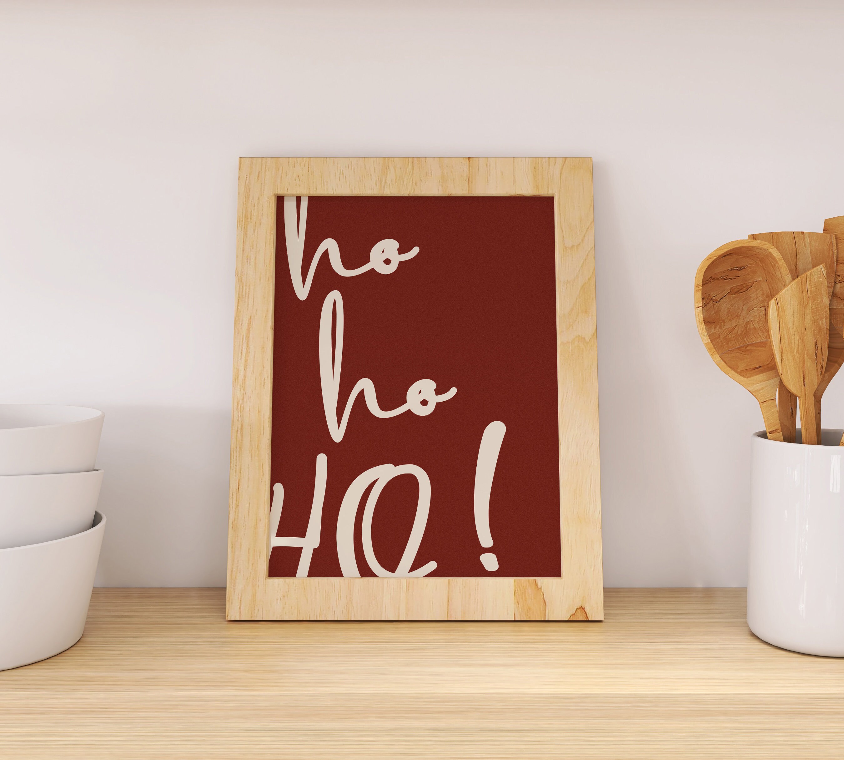 Ho Ho Ho Poster, A1 A2 A3 A4 Christmas Poster, Hohoho Xmas Print ...