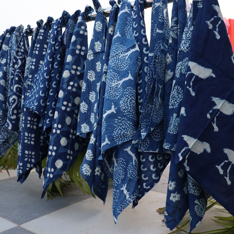 Fabric Napkin Blue Design - Etsy