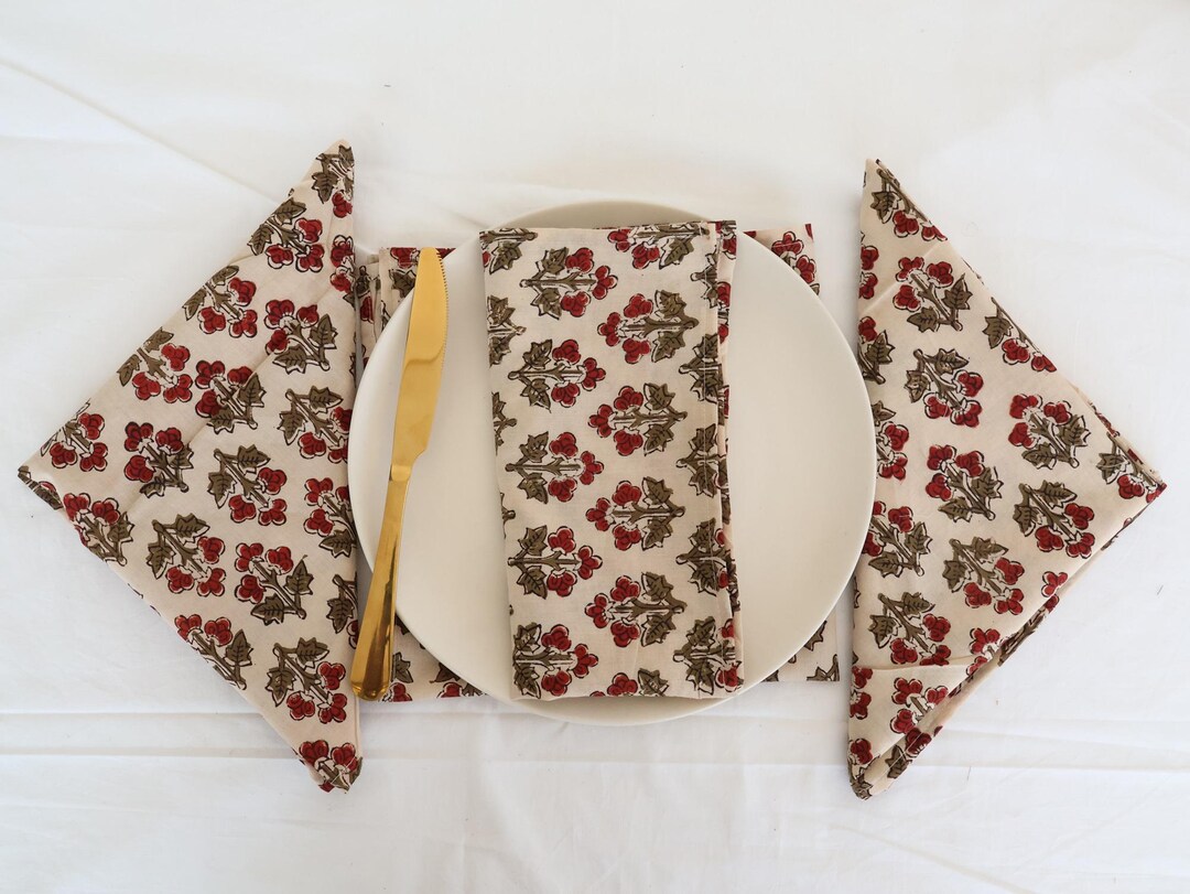 Block Print Napkins,reusable Table Cloth Boho Wholesale Lot of Napkins ...