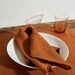 100 Pcs Set Rust Color Cotton Napkins, Kitchen Napkin, Washable Wedding ...
