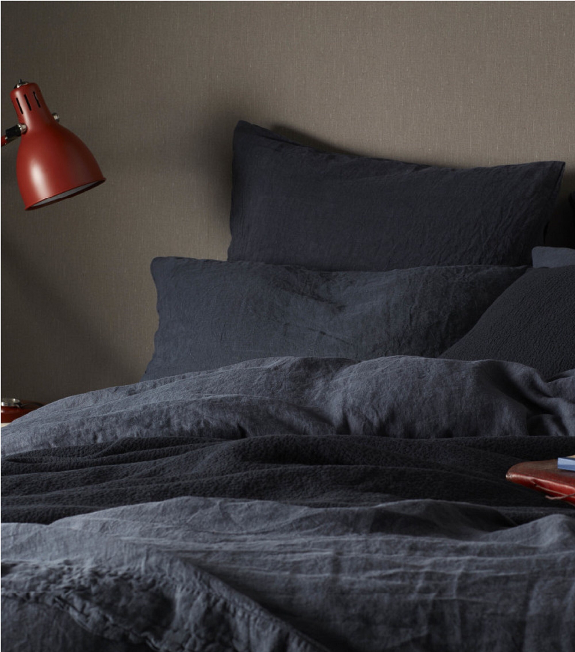 Full Black Linen Duvet Cover Stone Washed Linen Duvet Cover - Etsy