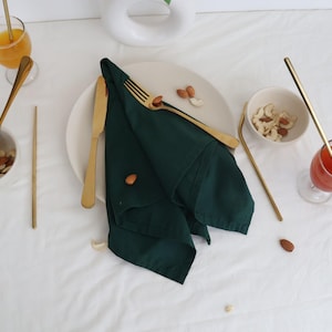 200 Pack Forest Green Napkin, Cotton Cloth Napkins, Kitchen Napkin ...