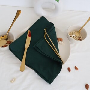 200 Pack Forest Green Napkin, Cotton Cloth Napkins, Kitchen Napkin ...