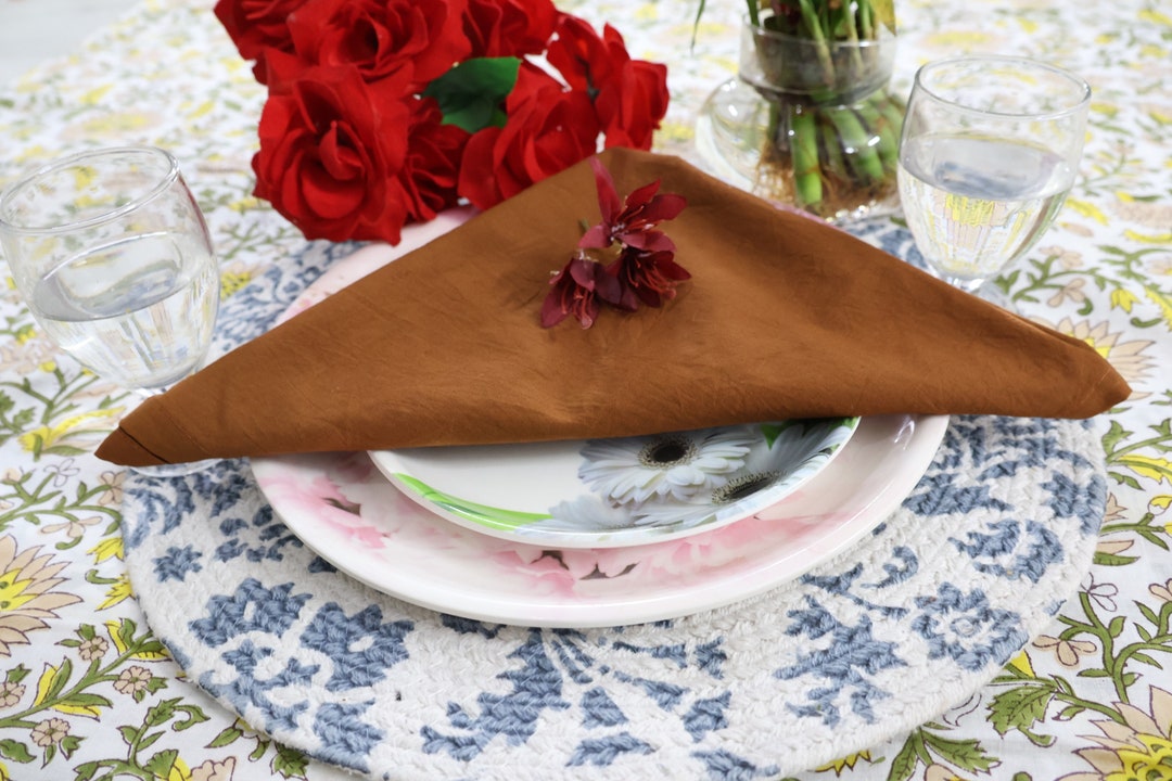 100 Pack Cinnamon Color Napkins Wedding Napkins Cotton - Etsy
