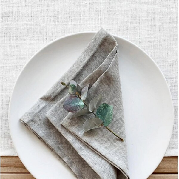 Grey Napkins - Etsy