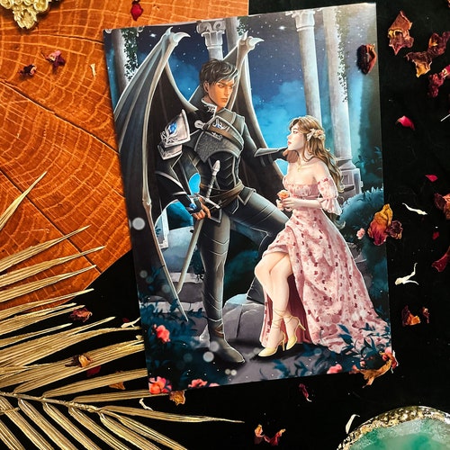 Elain and Azriel Elriel moonlight Lovers Print - Etsy