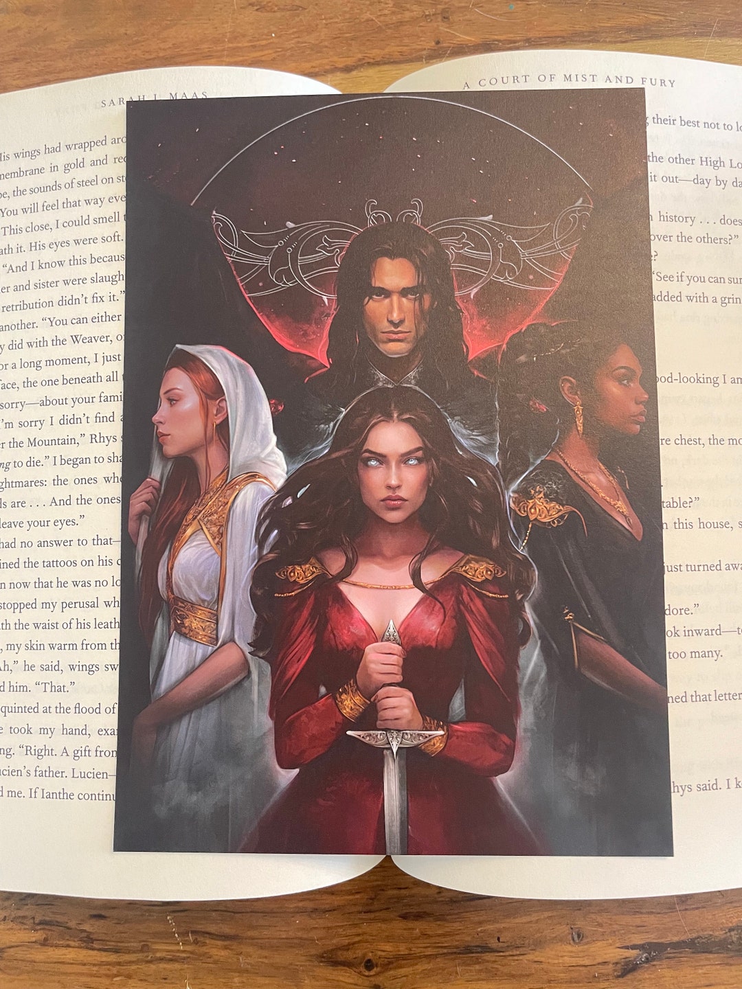 Nesta Archeron, Gwyn, Emerie and Cassian Nessian ACOSF A5 Print ACOTAR by Sarah J Maas - Etsy