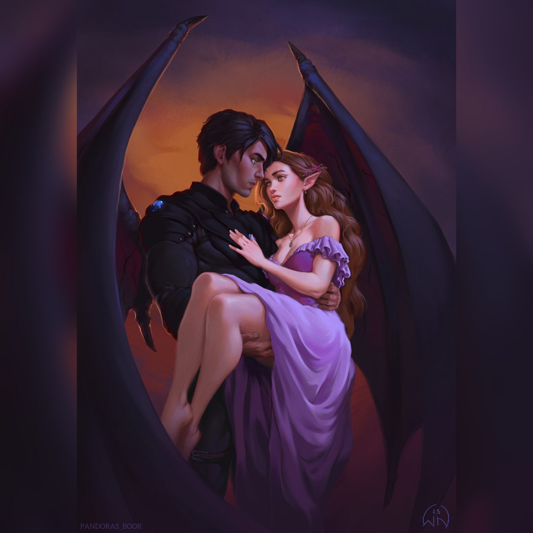 Elriel Elain Archeron and Azriel A Court of Wings and Ruin - Etsy