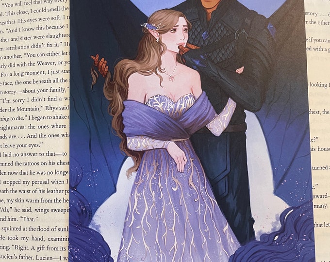 Elriel Elain Archeron and Azriel Amaati Art, Sarah J Maas ACOTAR - Etsy