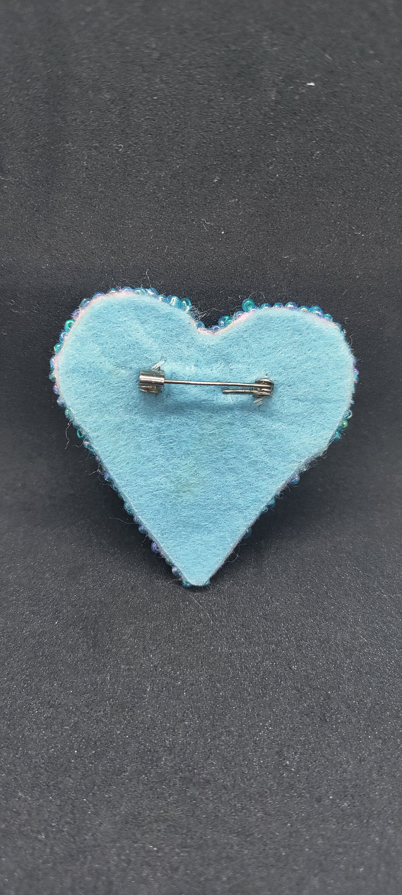 Blue Heart Brooch - Etsy